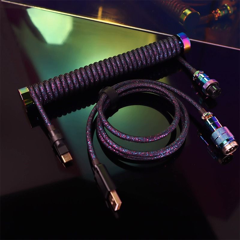 Custom Coiled Keyboard Cable with Aviator, Computers & Tech, Parts ...