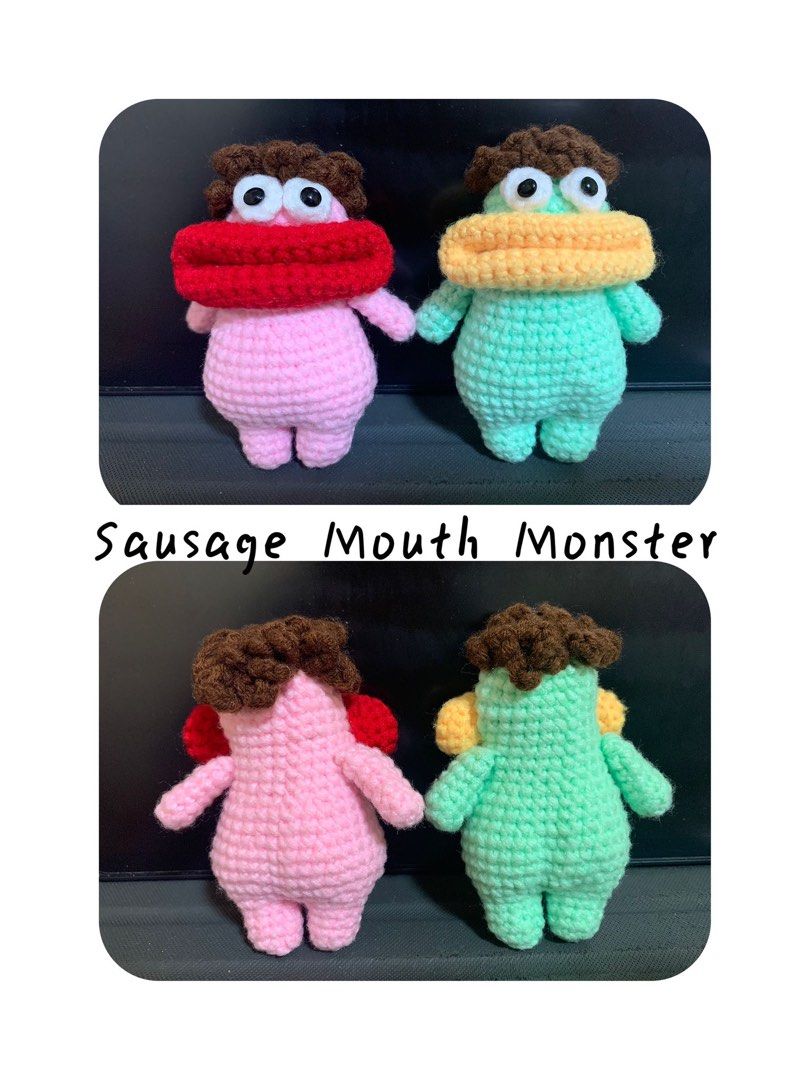 Customised Crochets - chick/sausage lips/cabbage dog/dinosaurs, Hobbies ...