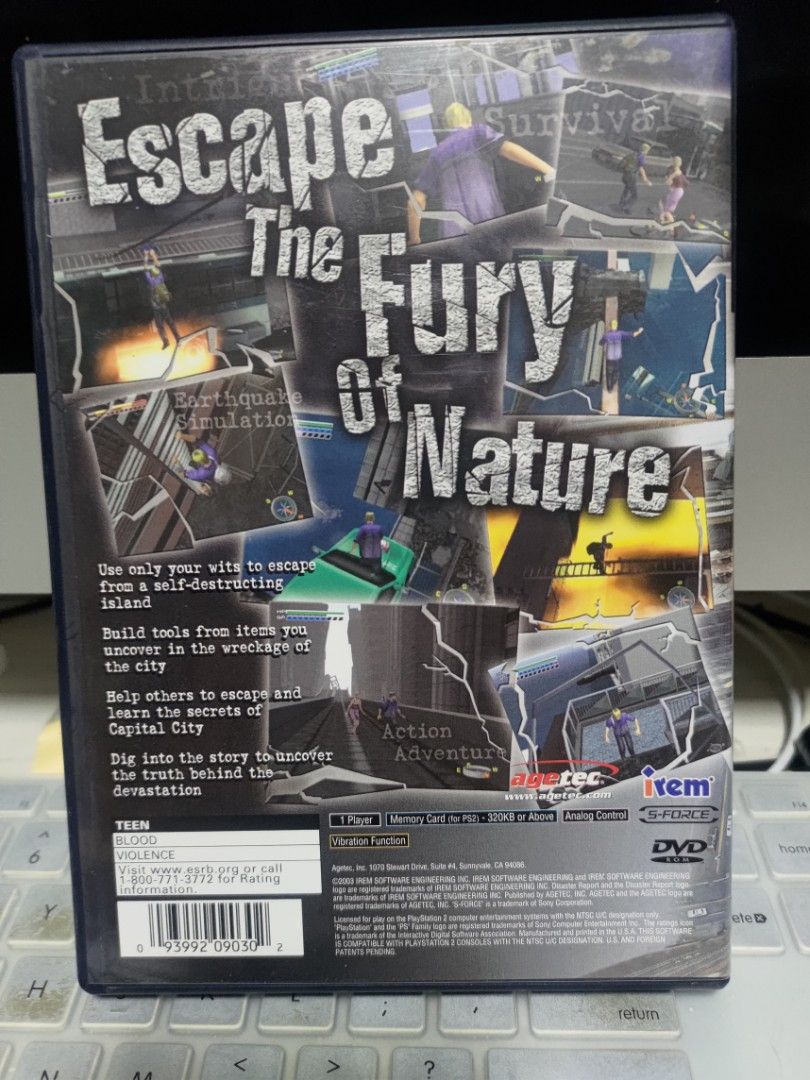 Disaster Report Sony PlayStation 2 PS2 Game, Video Gaming, Video Games ...