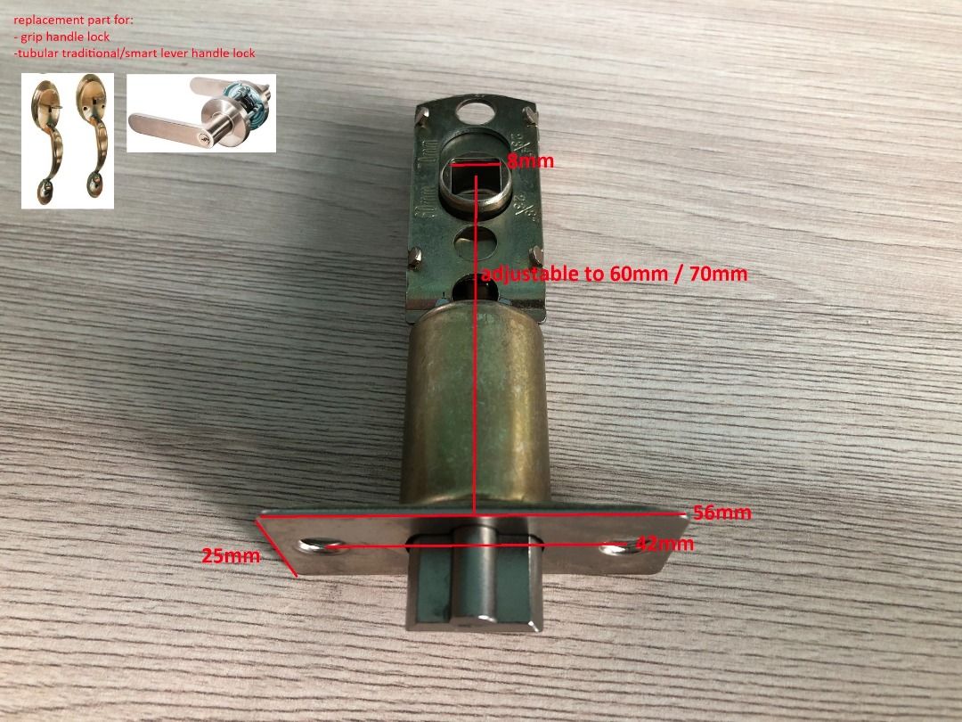 Door Latch for Deadbolt Lock, Tubular Traditional/Smart Lever Handle ...