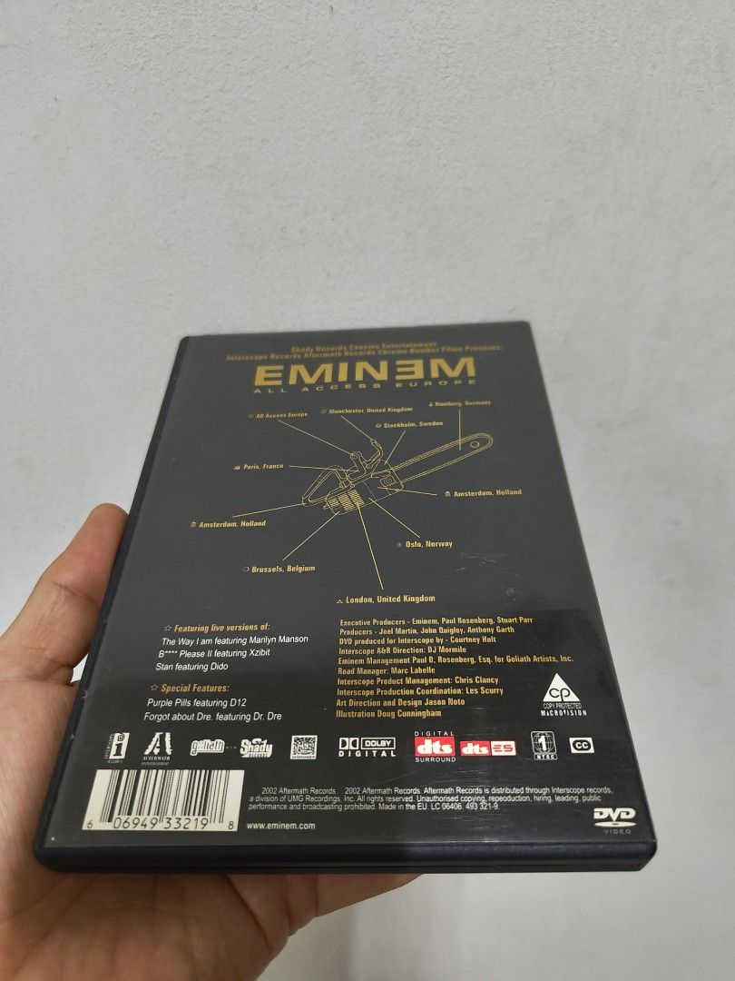 Eminem All Access Europe : Original DVD, Hobbies & Toys, Music & Media, CDs & DVDs on Carousell