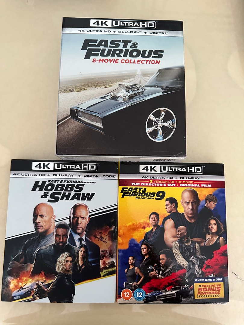 Fast & Furious Collection (4K Ultra HD + Blu Ray), Hobbies & Toys ...