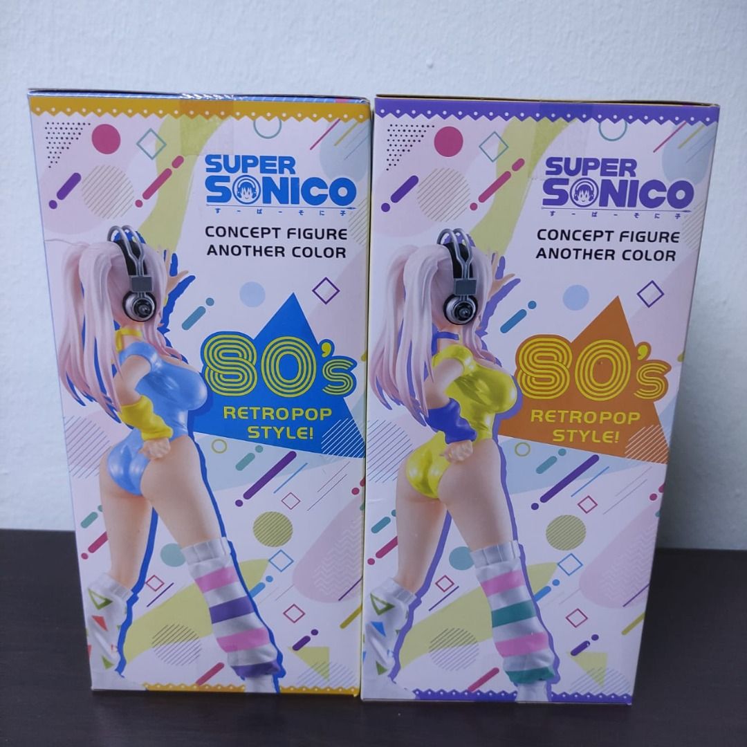 Furyu Nitroplus Super Sonico 1980's Another Color Blue/Yellow Ver. Concept Figure Super Sonico ...