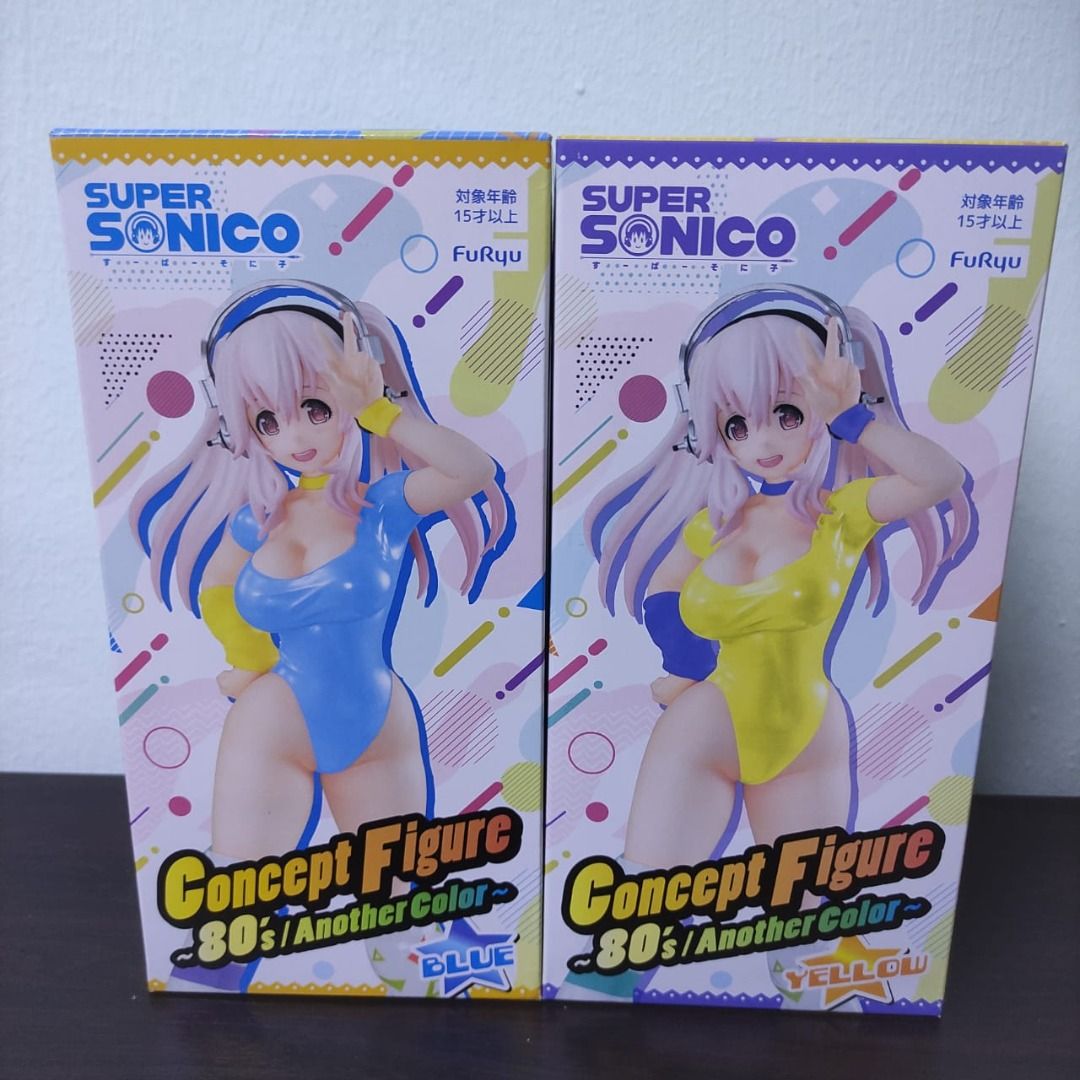Furyu Nitroplus Super Sonico 1980's Another Color Blue/Yellow Ver. Concept Figure Super Sonico ...