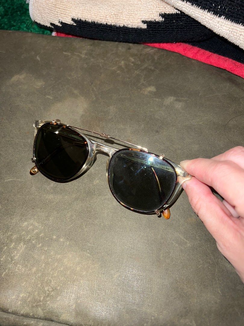 Garrett Leight Kinney Wayfarer Model with RARE Foldable Combo Clip ...