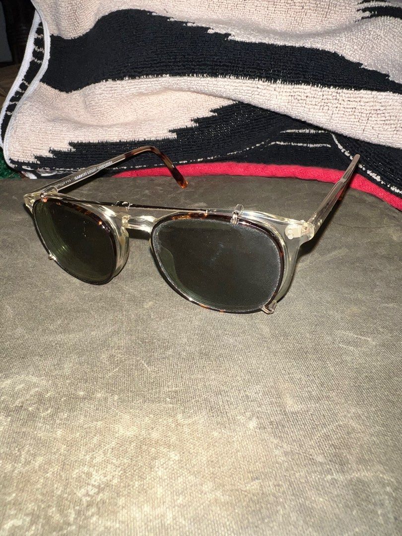 Garrett Leight Kinney Wayfarer Model with RARE Foldable Combo Clip ...