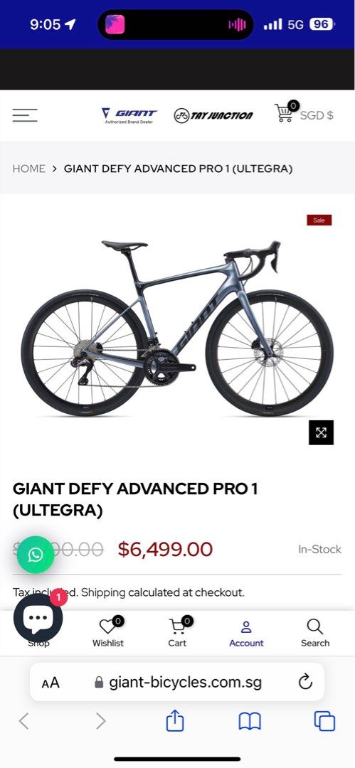 Giant Defy Adv pro 1 frame and wheels, Sports Equipment, Bicycles ...