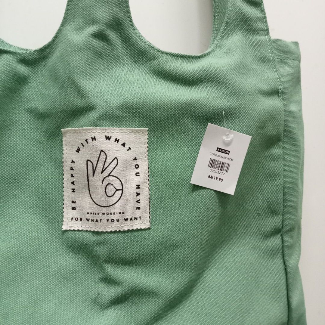 Green Kaison totebag, Women's Fashion, Bags & Wallets, Tote Bags on ...