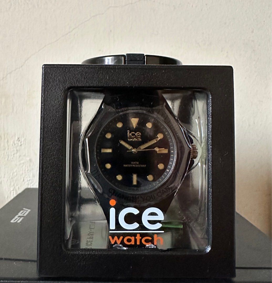 Ice Generation Black & Gold Watch, Men's Fashion, Watches & Accessories ...