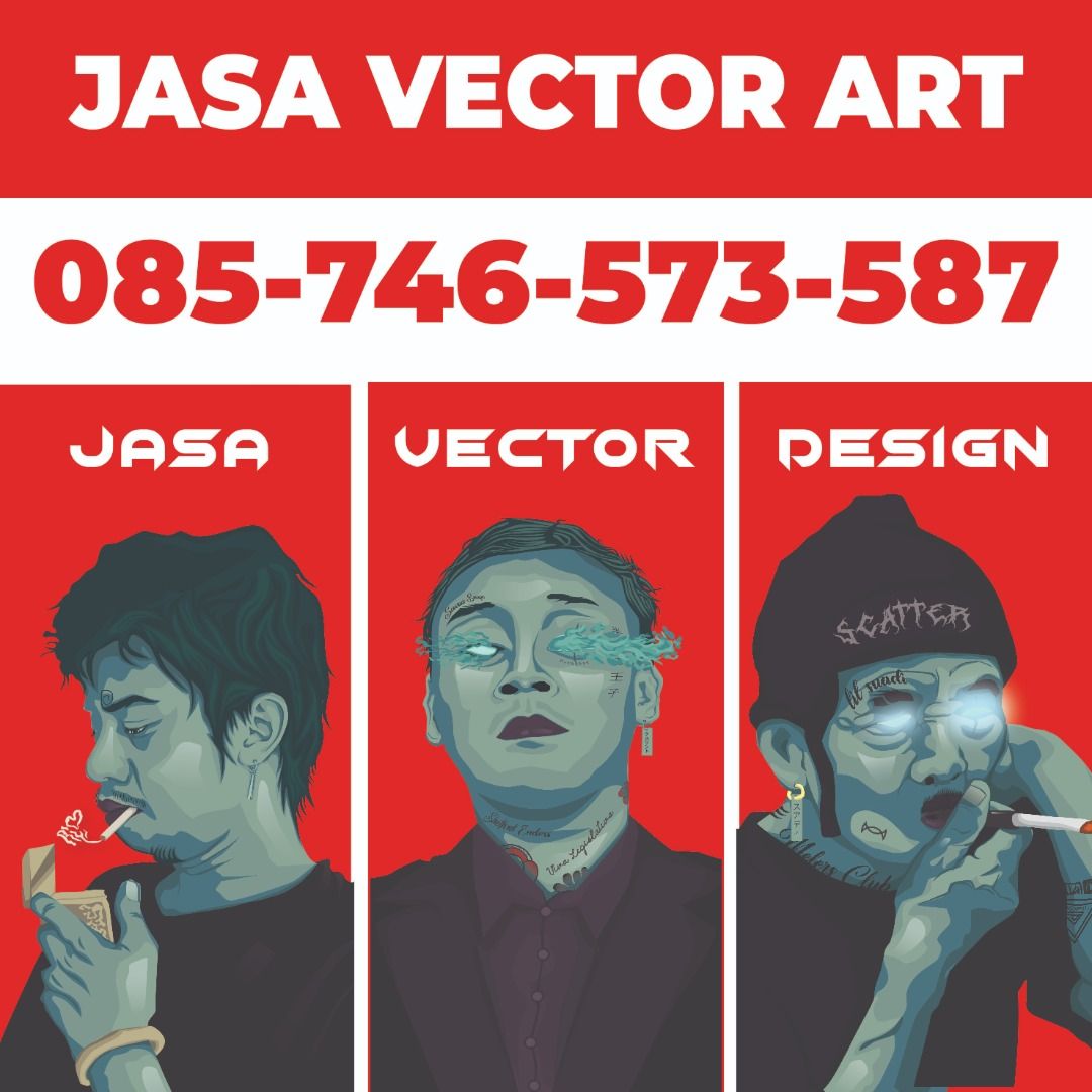 Jasa Vector Art Desain Grafis Terbaik, Hub 085-746-573-587, Desain ...