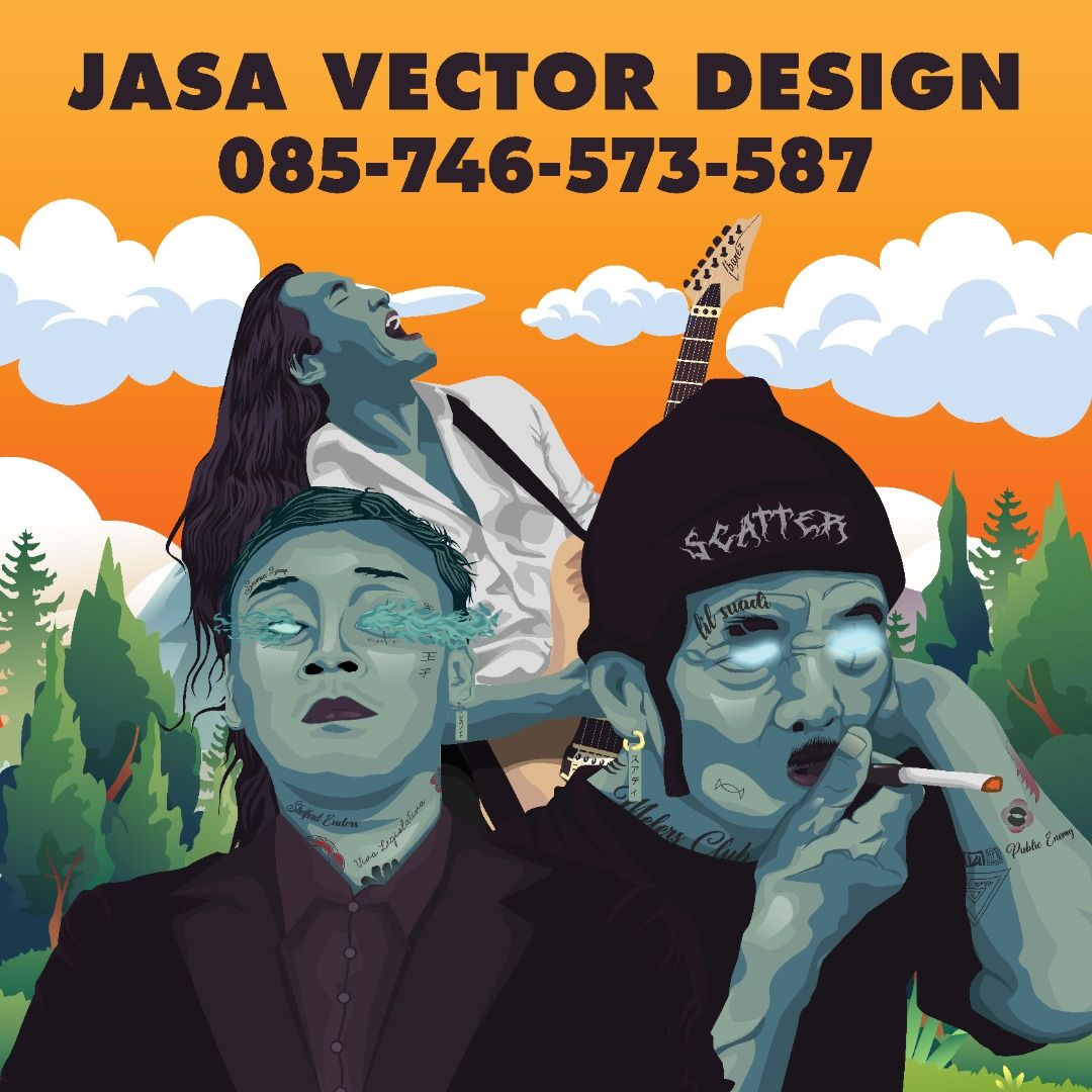 Jasa Vector Art Desain Grafis Terbaik, Hub 085-746-573-587, Desain ...