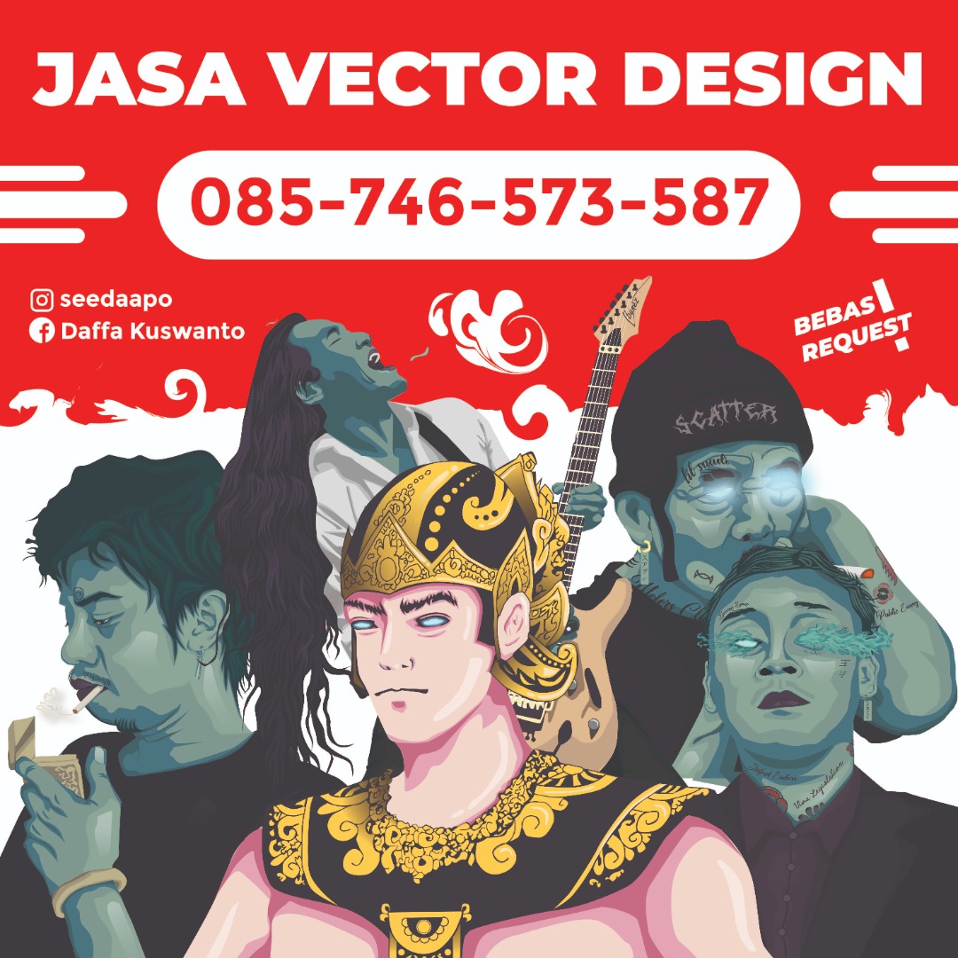 Jasa Vector Art Desain Grafis Terbaik, Hub 085-746-573-587, Desain ...