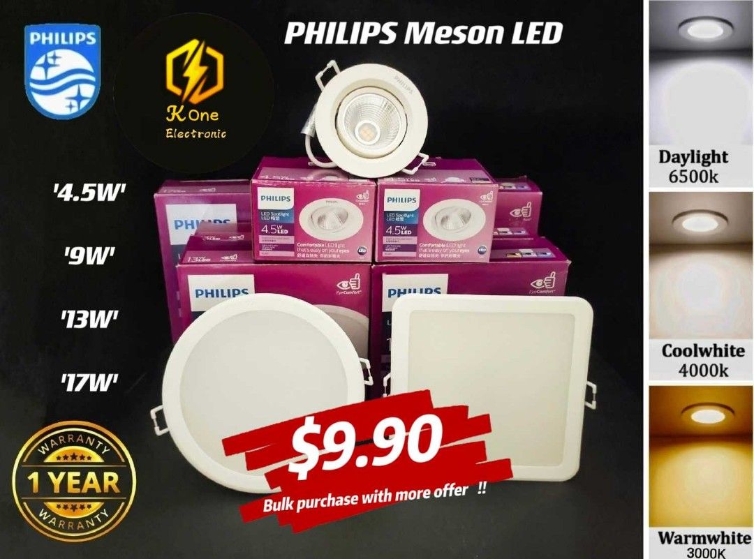 LED Downlight PHILIPS, Furniture & Home Living, Lighting & Fans, Lighting on Carousell