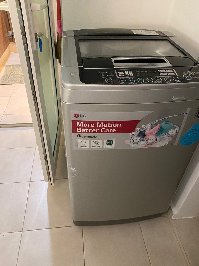 LG washing machine inverter direct drive 8.5kg top load, TV & Home Appliances, Washing Machines ...