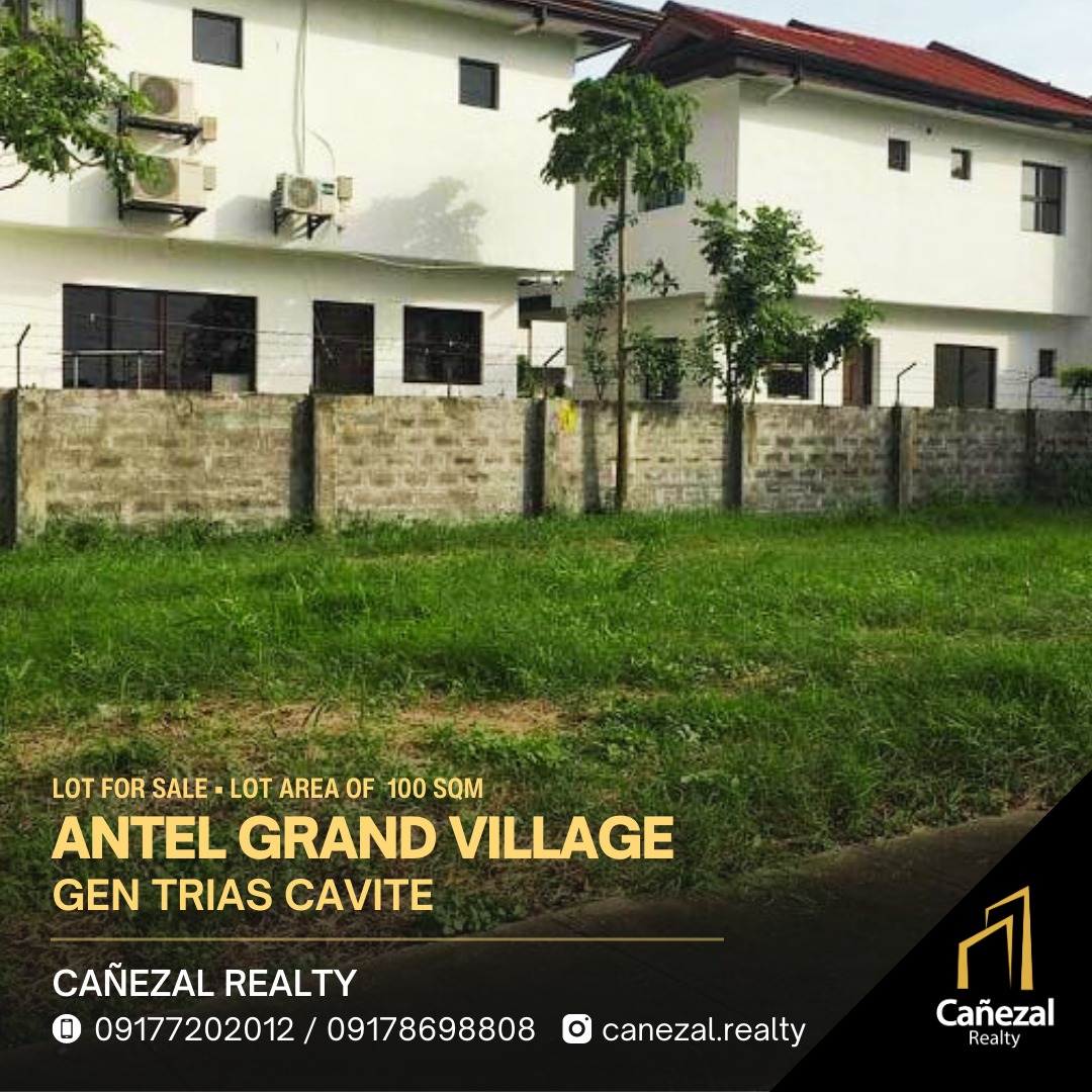 Lot in Antel Grand Village at 100 SQM Lot Area Bacao City of Gen. Trias ...