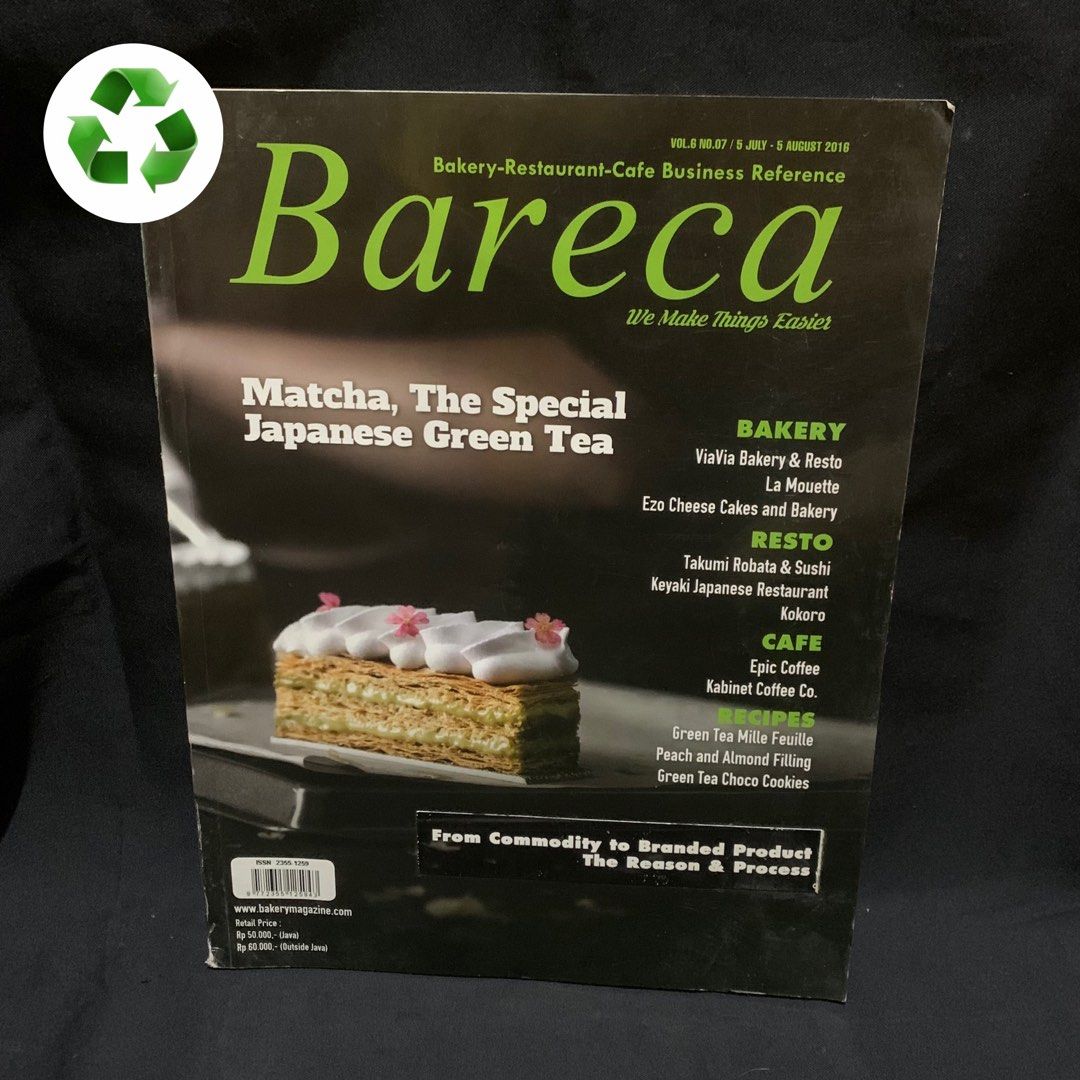 Majalah Resep Bareca Bakery Magazine Vol 6 No.7 July Aug 2016, Buku ...
