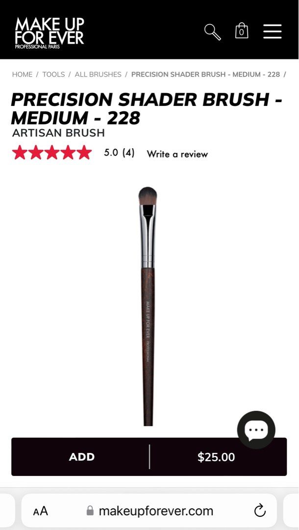 MAKE UP FOR EVER - Precision Shader Brush #228, Beauty & Personal Care, Face, Makeup on Carousell