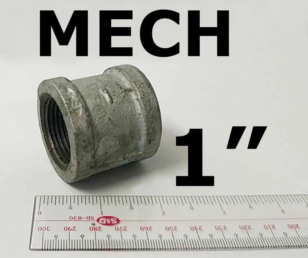 MECH GI COUPLING 1" SCH40 STANDARD THREADED SCREW TYPE GALVANIZED IRON