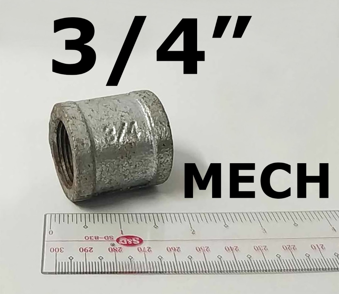 MECH GI COUPLING 3/4" SCH40 STANDARD THREADED SCREW TYPE GALVANIZED IRON MALLEABLE FITTINGS ...