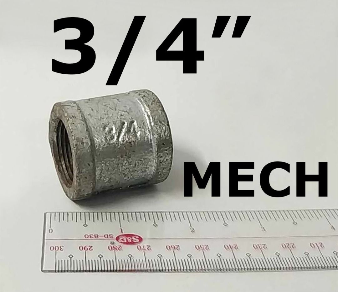 MECH GI COUPLING 3/4" SCH40 STANDARD THREADED SCREW TYPE GALVANIZED ...