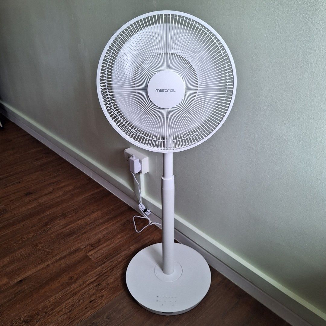 Mistral 12 Inch Living Fan with Remote Control and Adjustable Height w ...