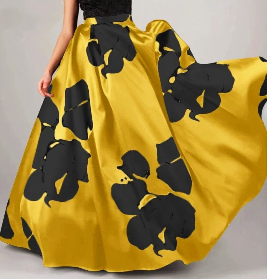 Modern Filipiniana Skirt | Long Skirt | Floral Maxi Skirt | Buwan ng ...