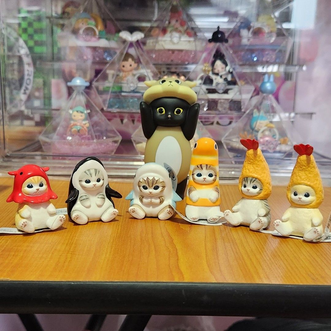 Mofusand Cat Figurines - Octopus/ Shark/ Worm/ Ebi (non popmart ...