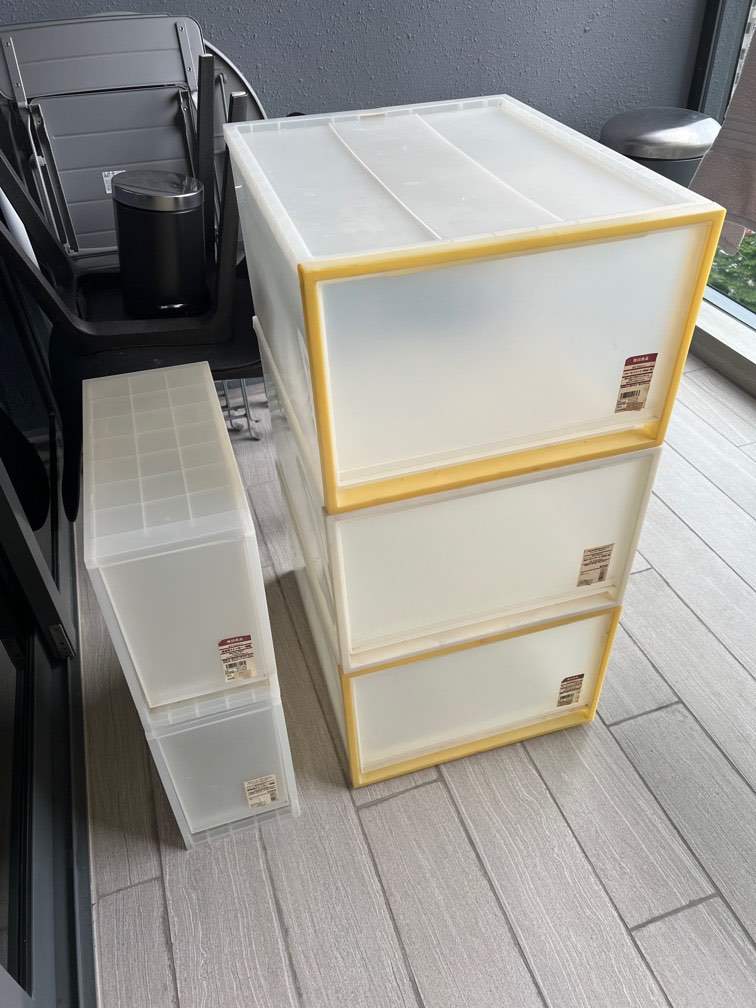 Muji big and small drawer, Furniture & Home Living, Home Improvement ...