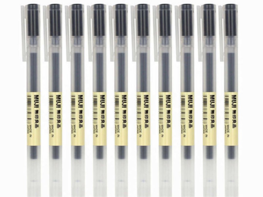 muji set of 10 black muji pen, Hobbies & Toys, Stationery & Craft ...