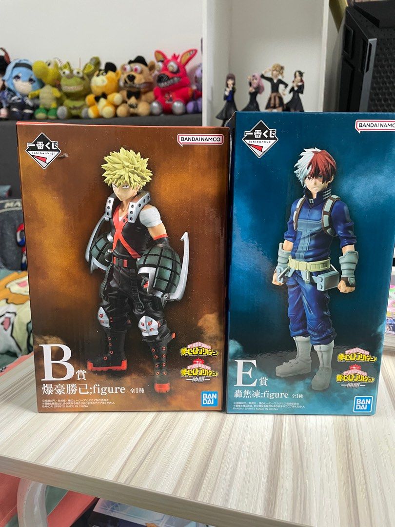 My hero Academia Kuji figure figurine Bakugou and Todoroki Prize B and ...