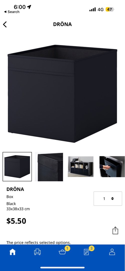 NEW IKEA DRONA Storage Box, Furniture & Home Living, Home Improvement ...