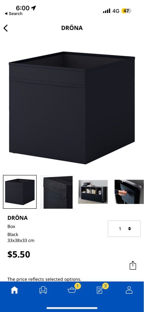 NEW IKEA DRONA Storage Box, Furniture & Home Living, Home Improvement ...