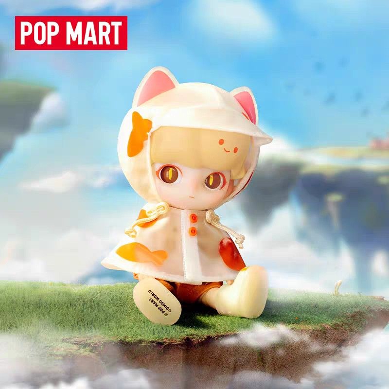 [NEW! POPMART] POPMART DIMOO RAINCOAT CAT BJD BALL-JOINTED DOLL ...