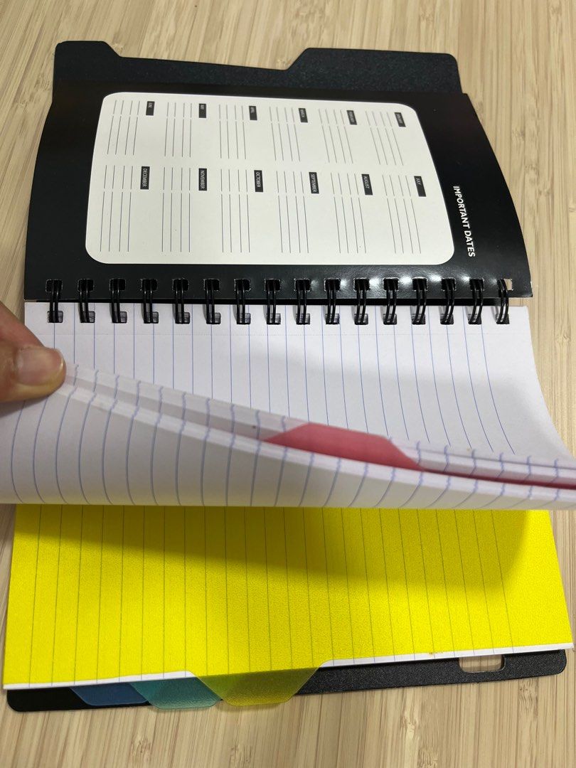 Notebook / Planner / Organizer with colorful dividers, Hobbies & Toys ...