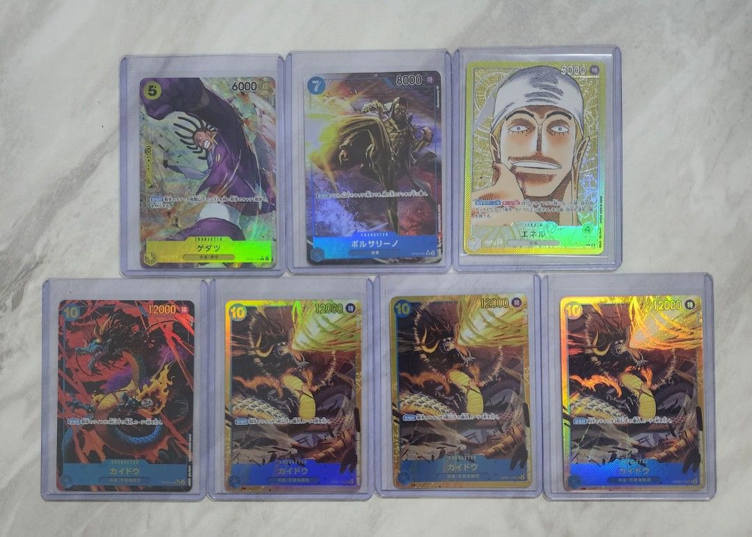 One Piece OP05 Gedatsu Borsalino Eneru Kaido rare leader AA collection ...