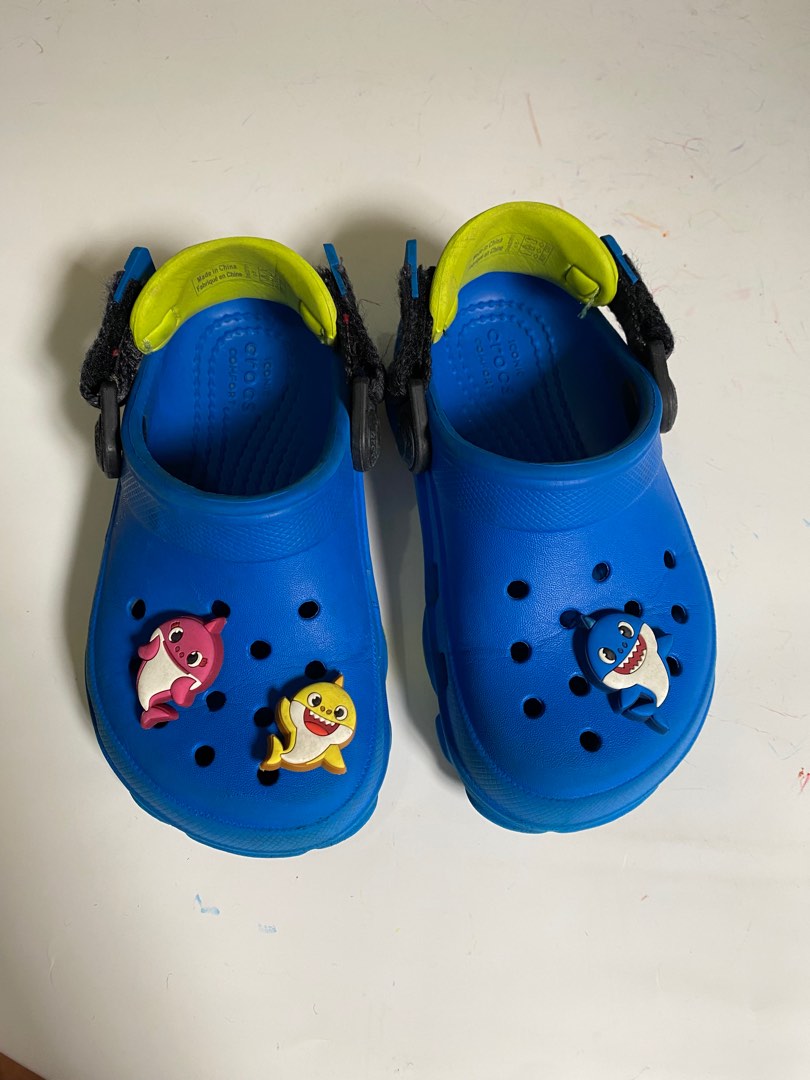 Orig Crocs C8 Baby shark, Babies & Kids, Babies & Kids Fashion on Carousell