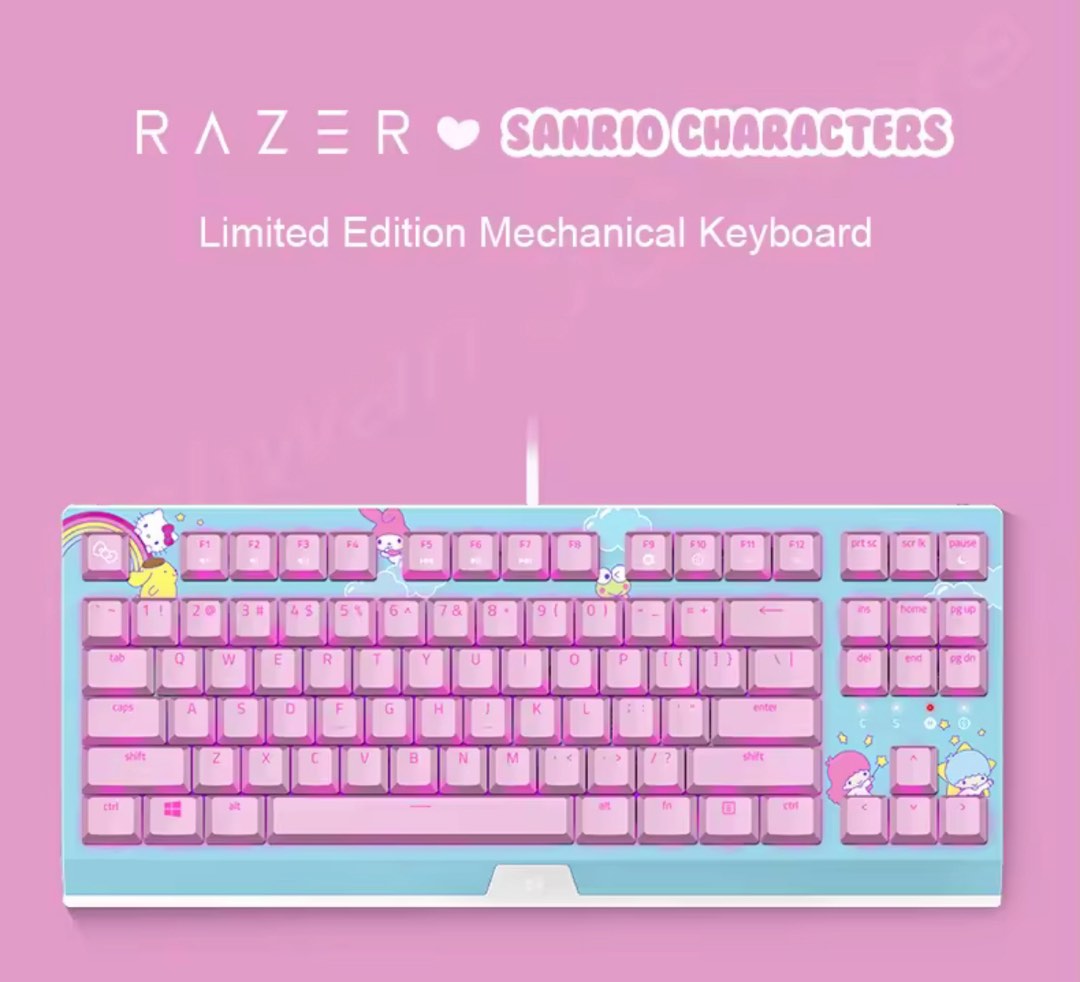 Original Razer Sanrio Hello Kitty Limited Edition Mechanical Keyboard ...
