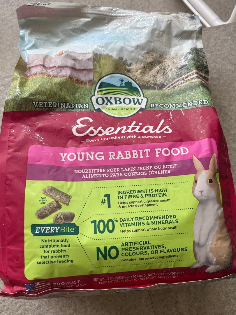 Oxbow young rabbit food big bag, Pet Supplies, Pet Food on Carousell