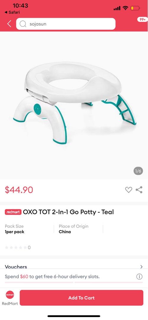 Oxo tot portable potty, Babies & Kids, Bathing & Changing, Toilet ...