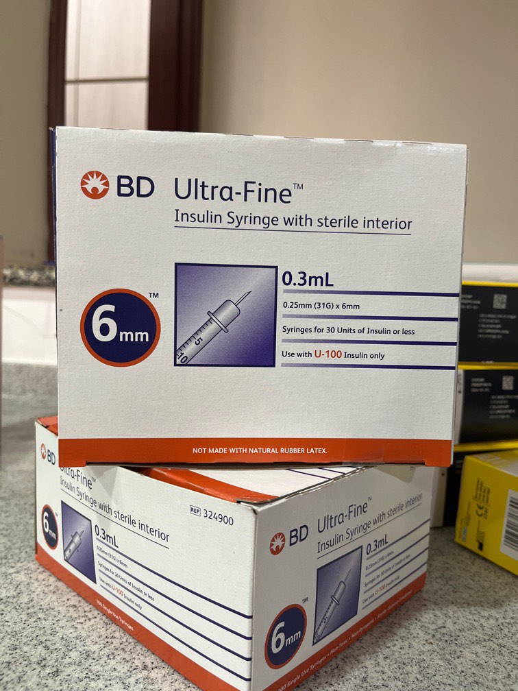 [Packs of 10] BD Ultra-Fine Insulin Syringe with sterile interior ...