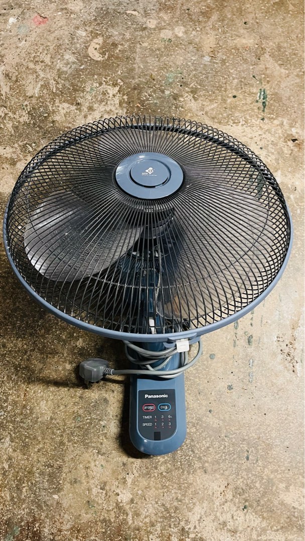 Panasonic Wall Fan 3 speed with remote, Furniture & Home Living ...