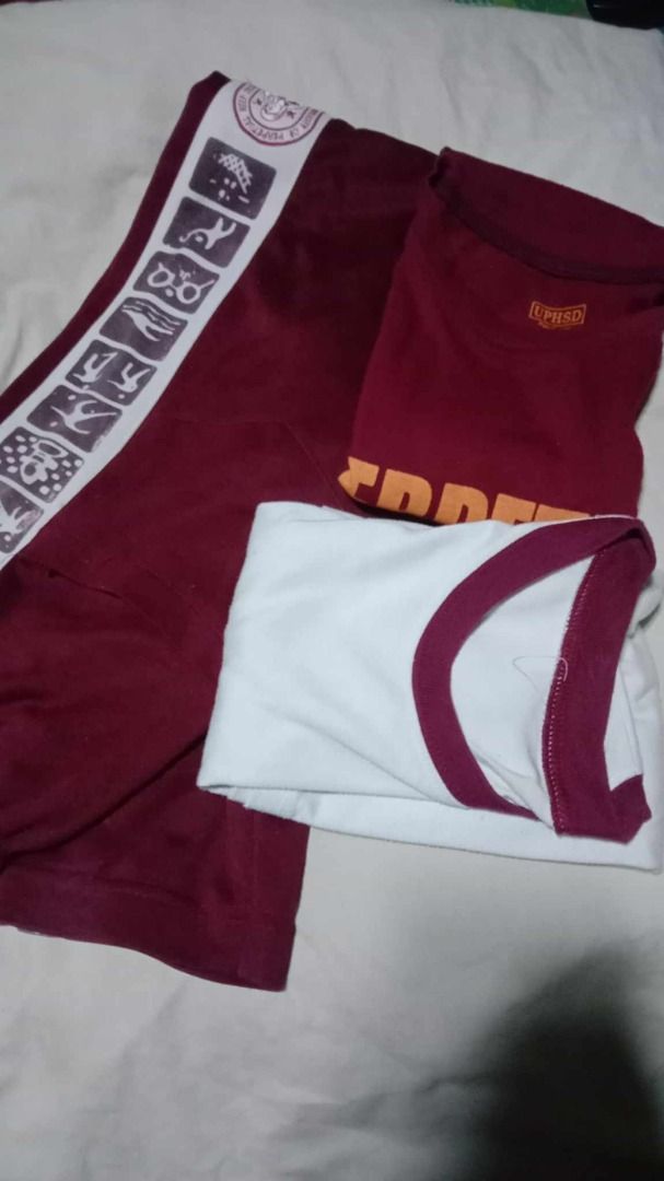 Perpetual Help PE Uniform (Full Set) 2 T-shirts & a Pants on Carousell