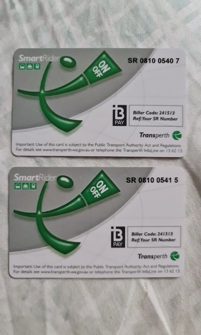 Perth SmartRider Transport Card X 2, Tickets & Vouchers, Local ...