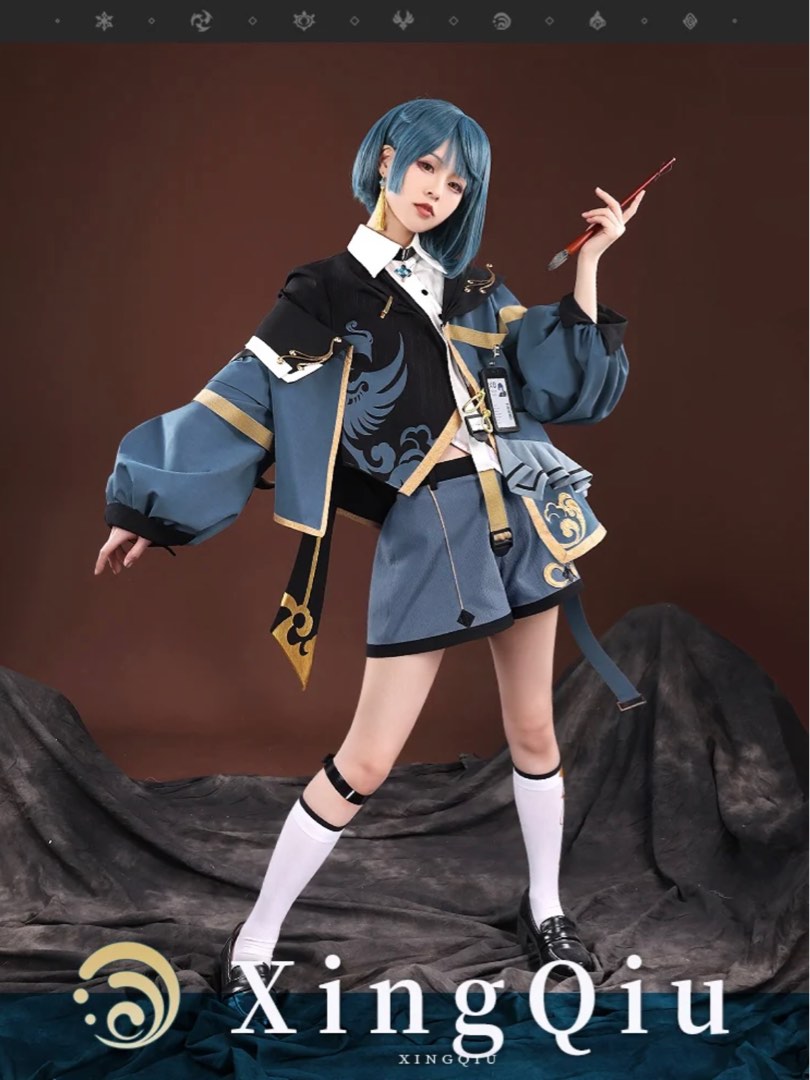 [PO] Xing Qiu Doujin Casual Cosplay Genshin Impact Xingqiu Dokidoki ...