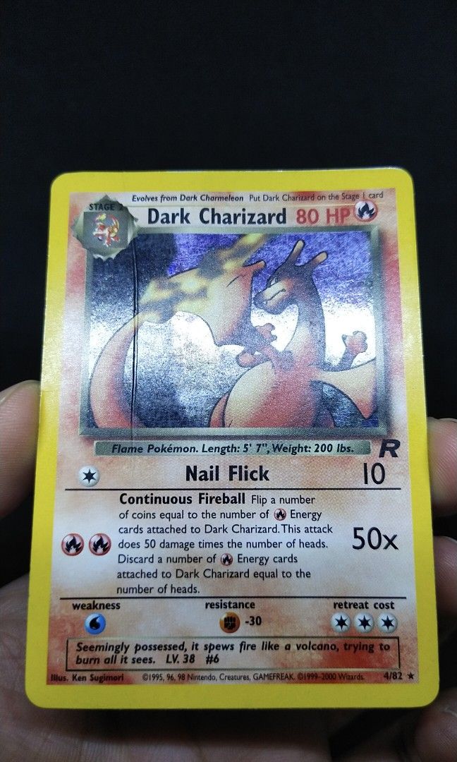 Pokemon Card - DARK CHARIZARD #4 - HOLO (ROCKET) YEAR 2000 on Carousell