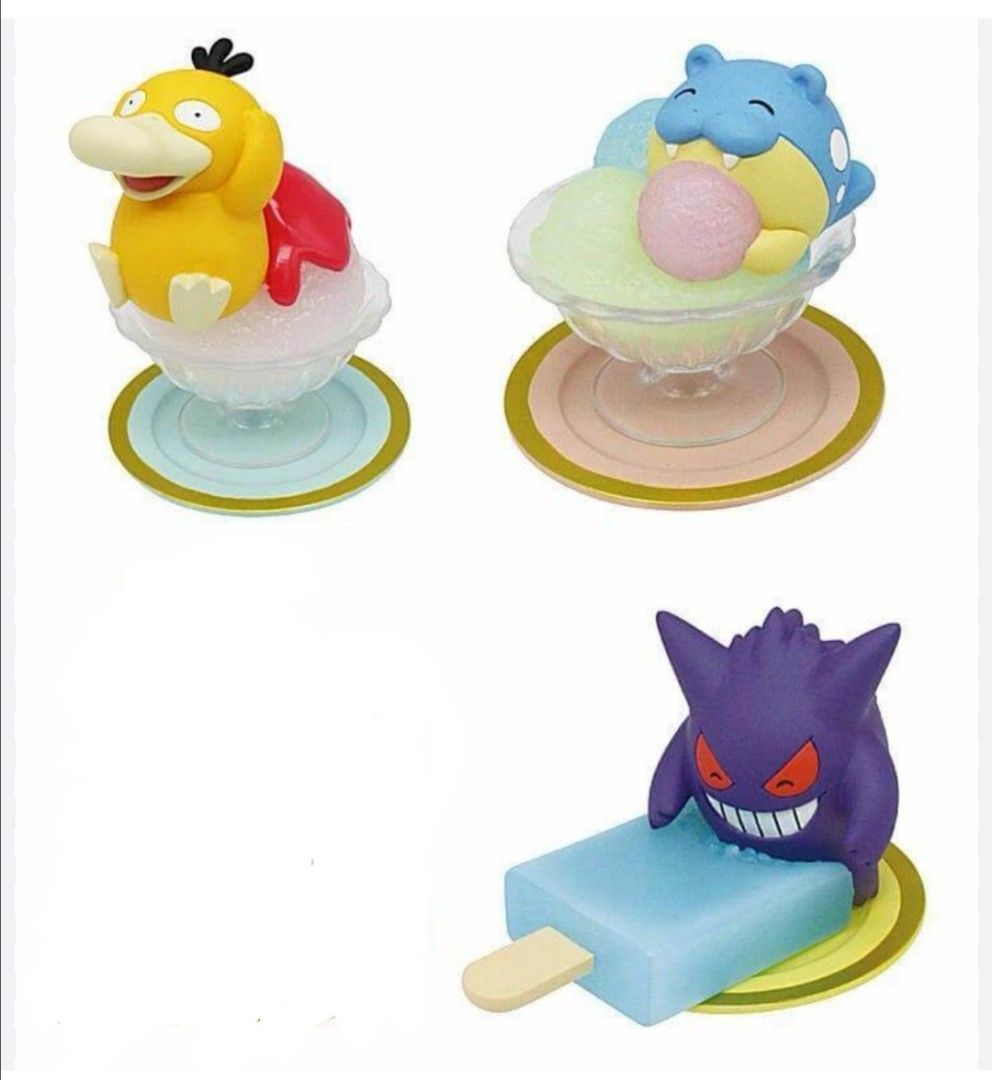 Pokemon yummy sweets mascot 2 耿鬼 可達鴨 海豹球 扭蛋, 興趣及遊戲, 玩具 & 遊戲類 - Carousell