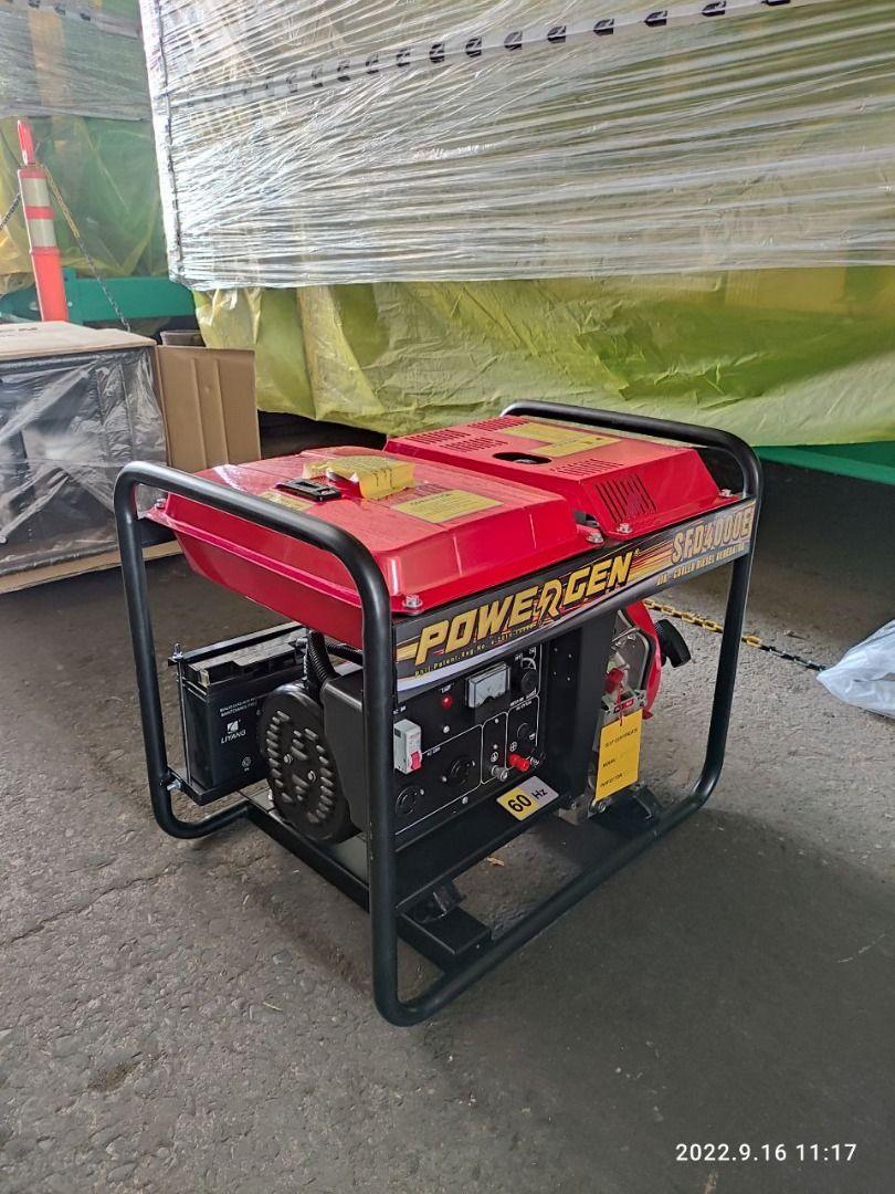 Powergen SFD4000E Diesel Generator 3000W, Commercial & Industrial ...