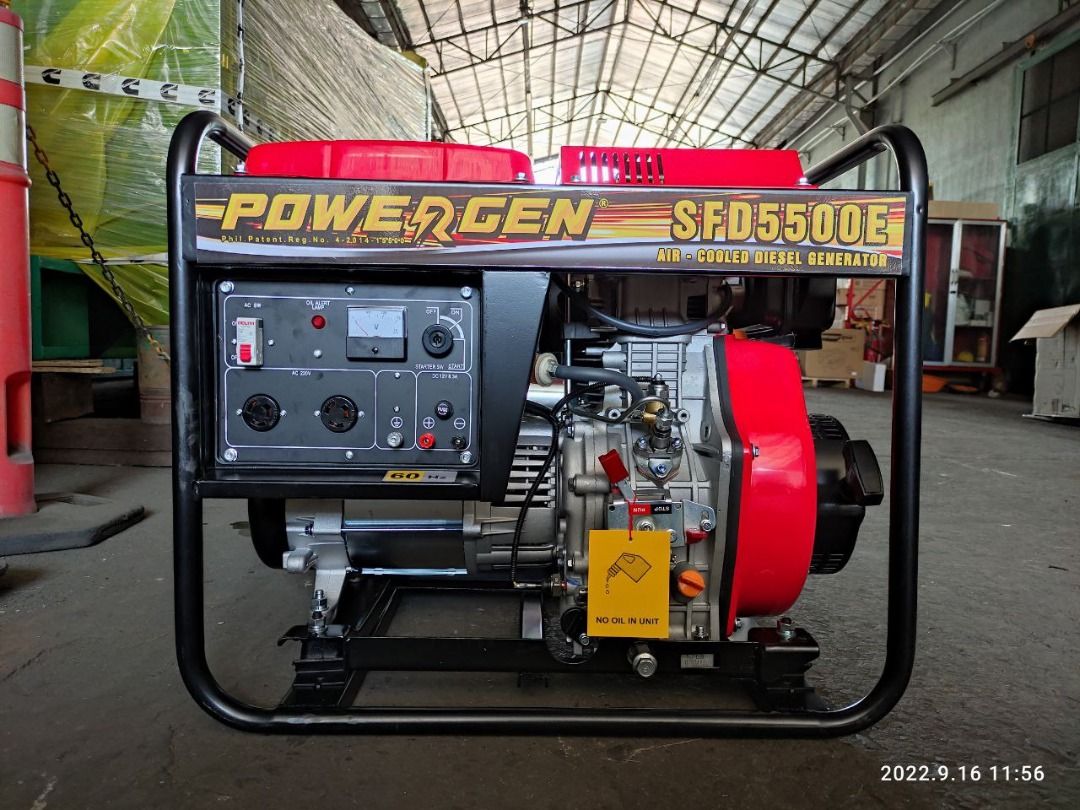 Powergen SFD 5500E Diesel Generator 5500W, Commercial & Industrial ...