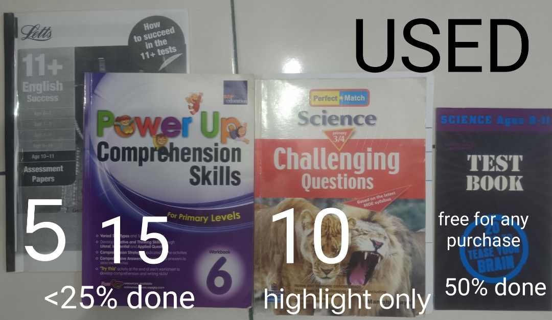 Primary school books NEW & USED Year 1,2,3,4,5,6, ks1 - ks2, Hobbies ...