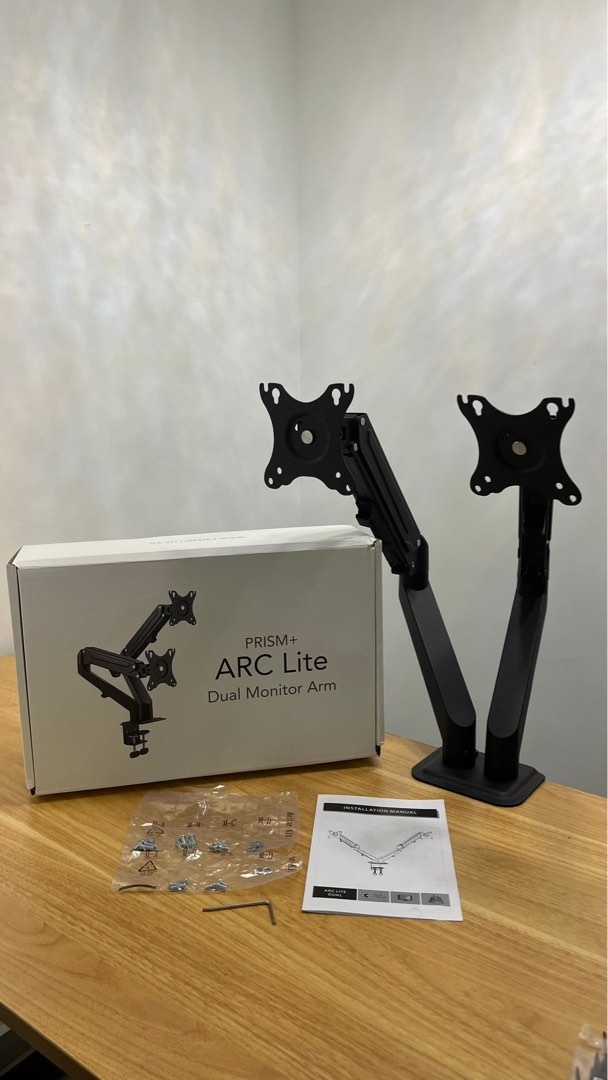 Prism+ ARC Lite Dual Monitor Arm, Computers & Tech, Parts & Accessories, Computer Parts on Carousell